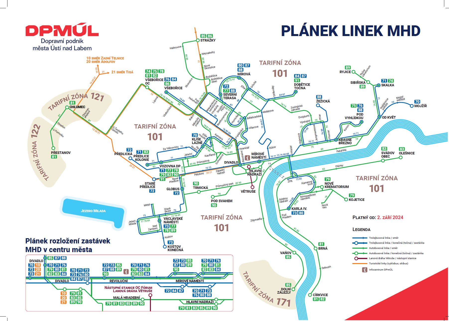 Panel Odjezdů | Dopravní podnik města Ústí nad Labem